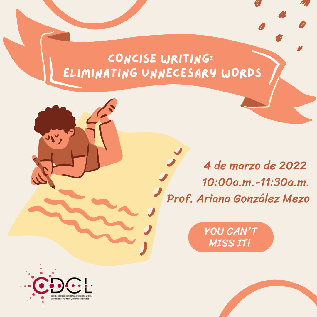 Concise writing: Eliminating unnecesary words – CDCL